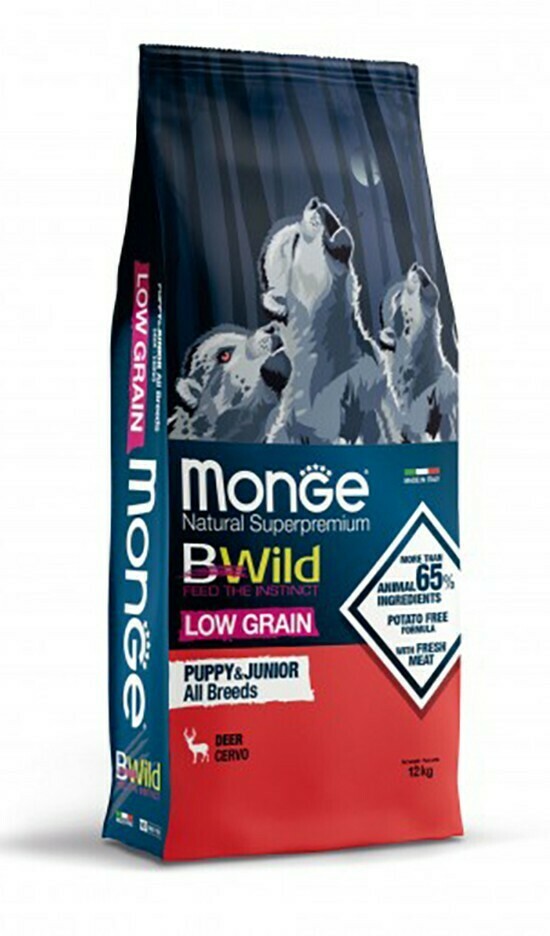 Hrana za pse BWild Low Grain Jelen za sve rase - Puppy & Junior 12kg