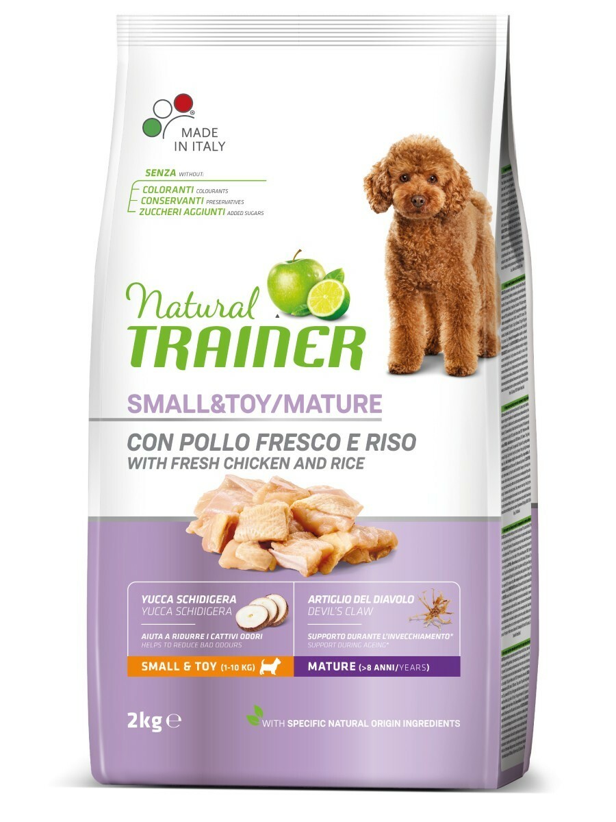 Trainer Natural Dog sa svežom piletinom za starije pse malih rasa 2kg