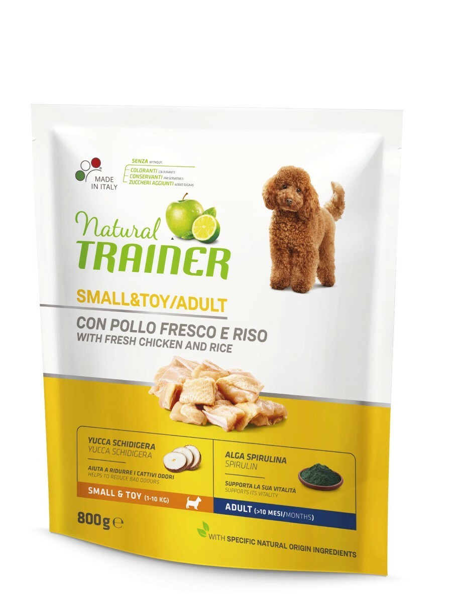 Trainer Natural Dog sa piletinom i pirinčem za odrasle pse malih rasa 800g