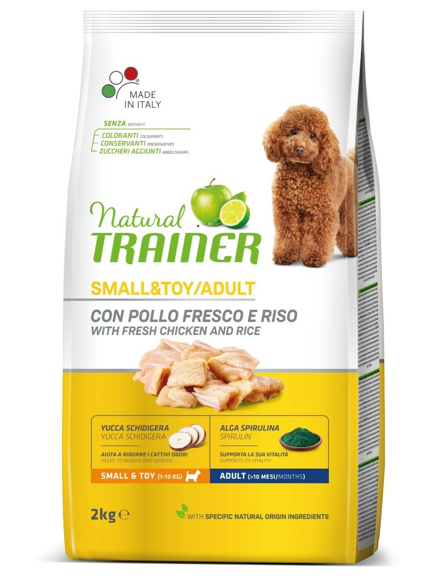 Trainer Natural Dog sa piletinom i pirinčem za odrasle pse malih rasa 2kg