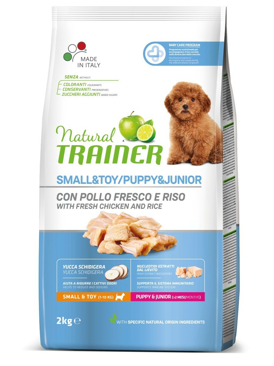 Trainer Natural Dog sa svežom piletinom za štence i mlade pse malih rasa 2kg