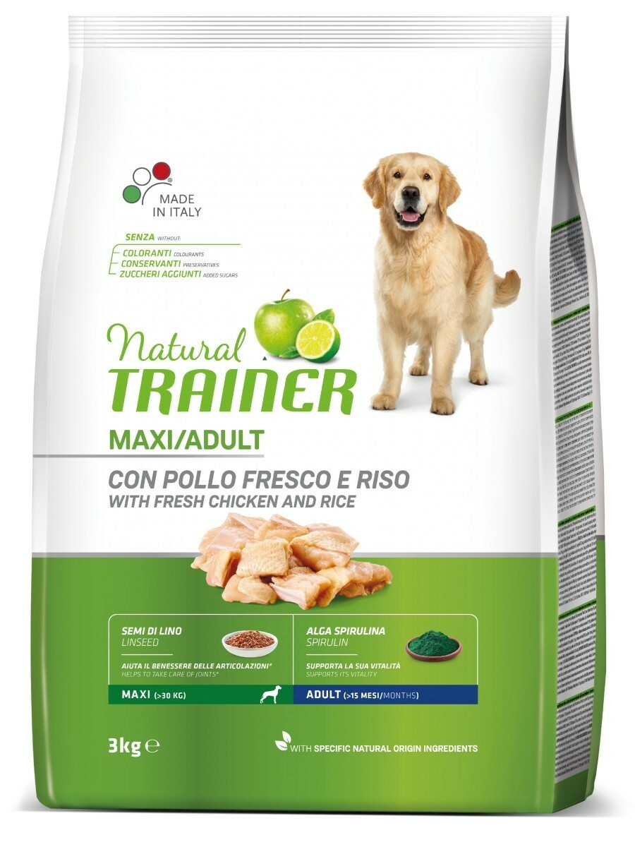 Trainer Natural Dog sa svežom piletinom za odrasle pse velikih rasa 3kg