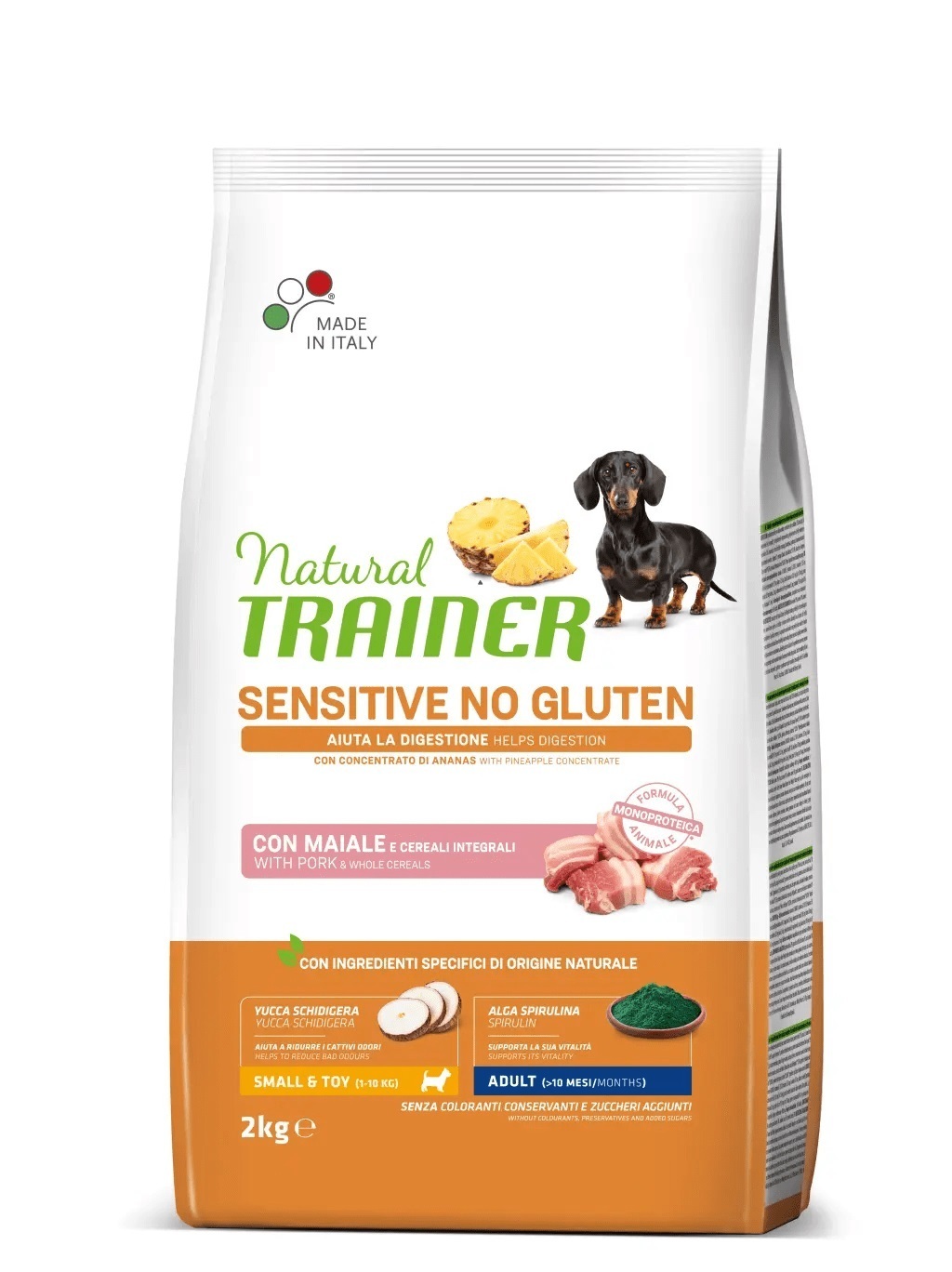 Trainer Natural Sensitive No Gluten Svinjetina za odrasle pse malih rasa 2kg