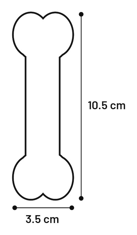 Flamingo Igračka za pse - Saveo koska sa mirisom govedine 10,5cm