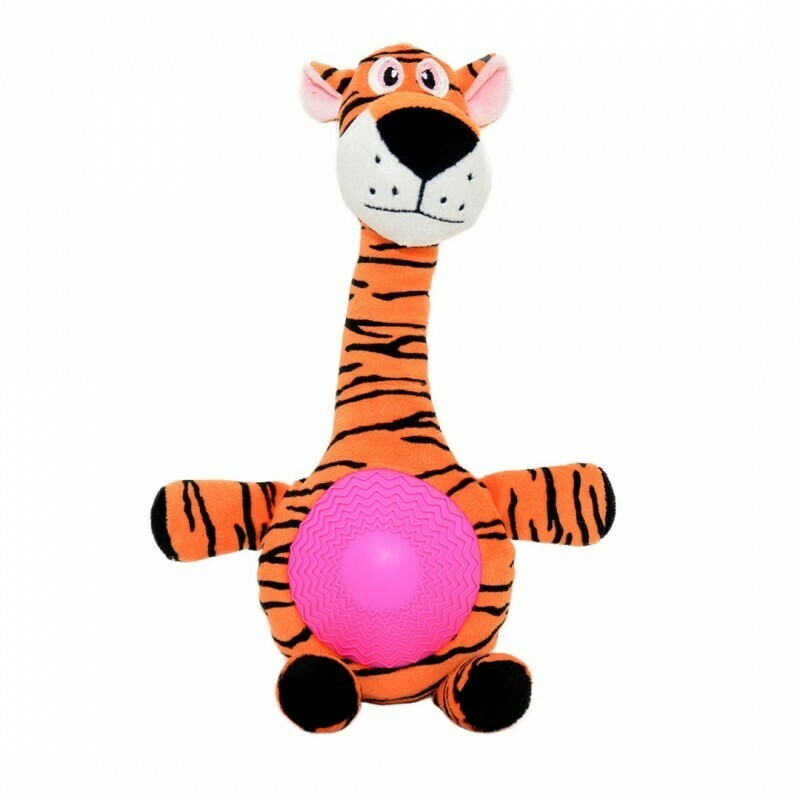 Duvo+ Igračka za pse, Plush Tiger With Squeaker Belly