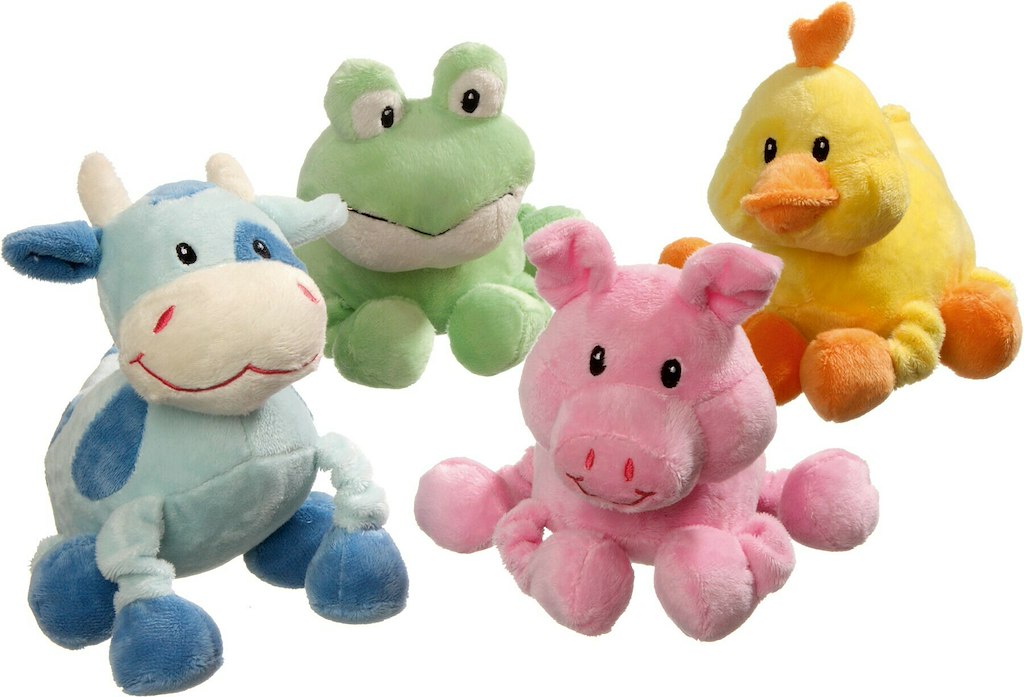 Flamingo Igračke za pse - plišane Plush Duck+Pig+Frog+Chicken 16cm 1kom