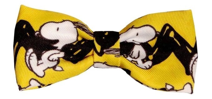 ZOOZ PETS Leptir mašna Snoopy Charlie Brown žuta S (XS/S) 5.3x4.2cm