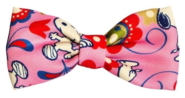 ZOOZ PETS Leptir mašna Snoopy Pink Flower L (M/L) 10.5x5.5cm