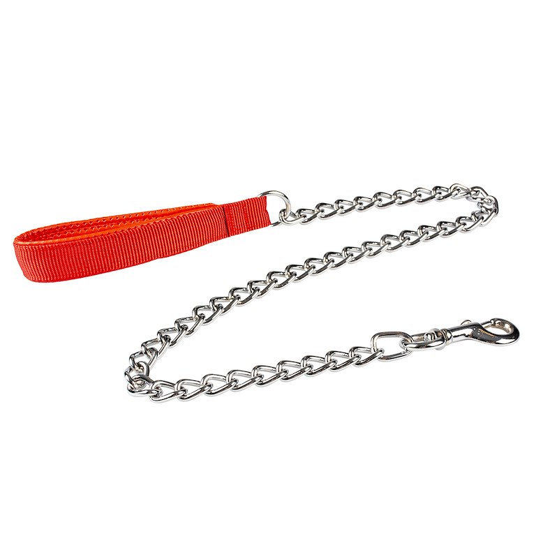 Duvo+ Povodac za pse Lead chain padded handle 50cm/4mm crveni