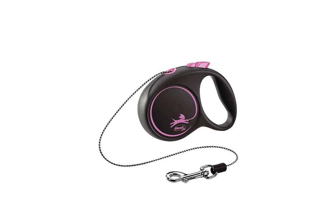 Flexi Black Design XS Cord 3m roze