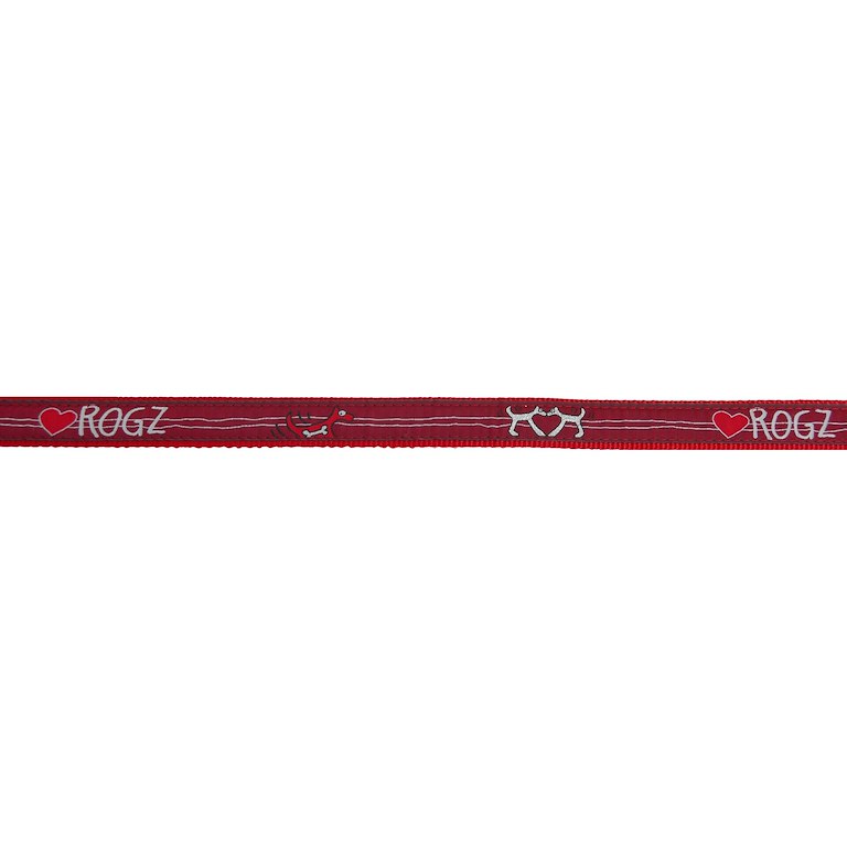 Rogz Special Agent klasična ogrlica Red Heart 40mm - 1 5/8"