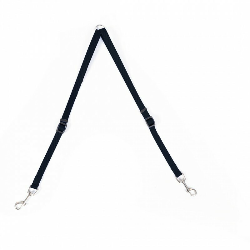 Duvo+ Razvodnik za pse Nylon 40-70cm/15cm crna