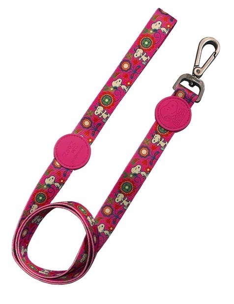 ZOOZ PETS Povodnik Snoopy Pink Flower S/M 120x1.5cm