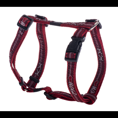 Rogz Red Heart harness klasični am 16mm - 5/8