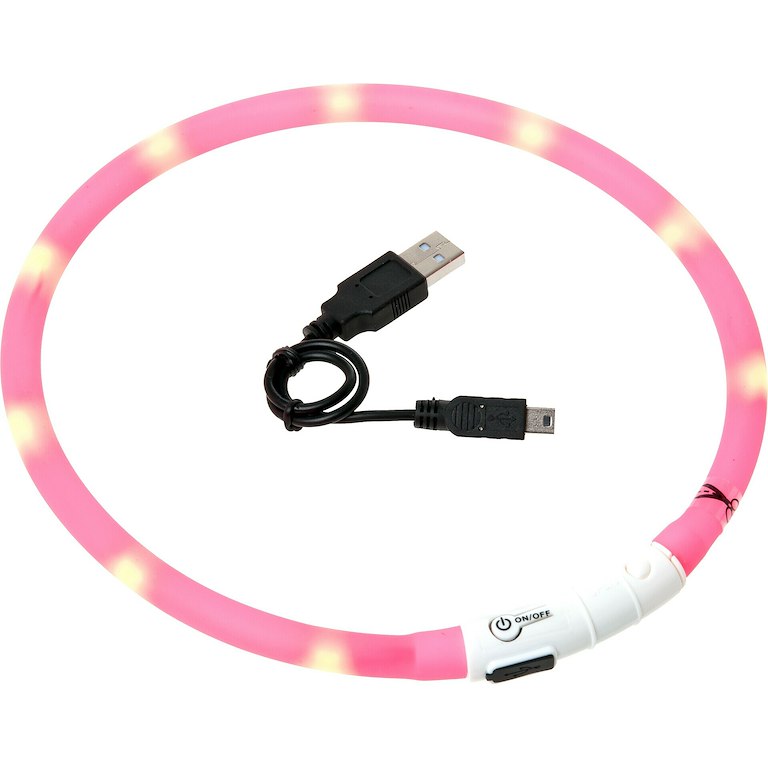 Flamingo Svetleća ogrlica, Visio Light Led Roze 70cm