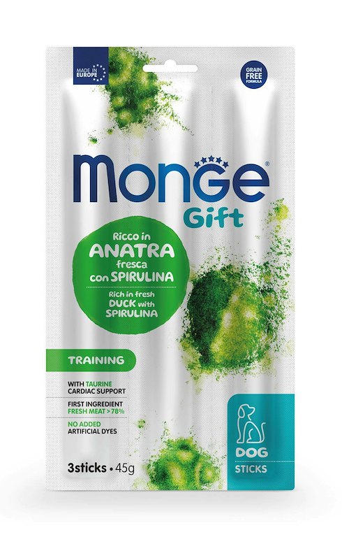 Monge Sticks Training poslastica za pse pačetina sa sprulinom 45gr