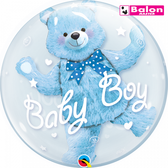 Baby blue bear double bubble 24in