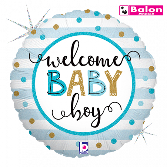 Baby boy stripes 18in