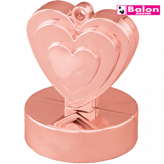 Balloon weight shaped heart rose gold