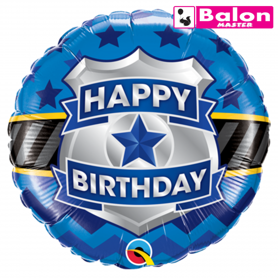 Birthday badge police 18in