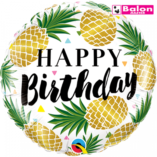 Birthday golden pineapple 18in