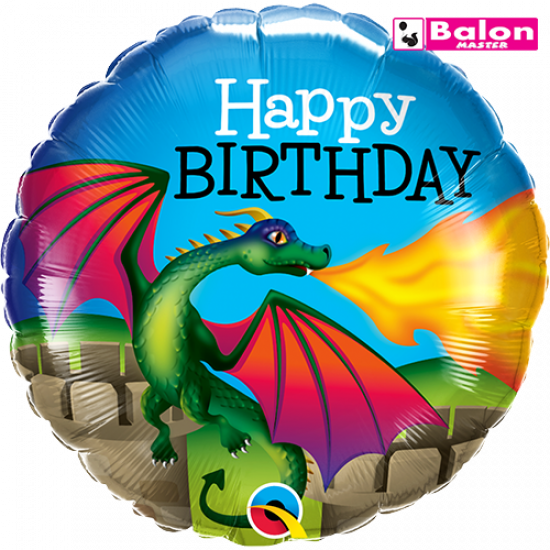 Birthday mythical dragon 18in