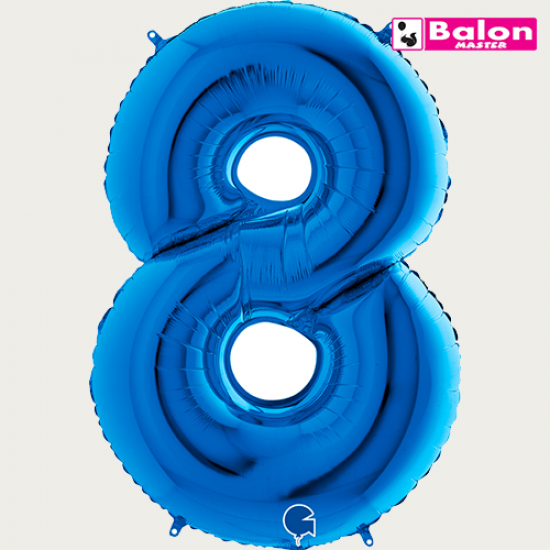 Blue number 8