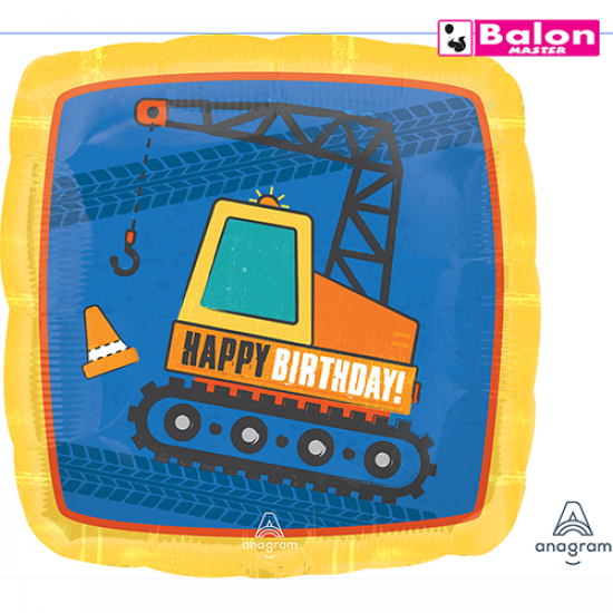 Construction happy birthday 18in