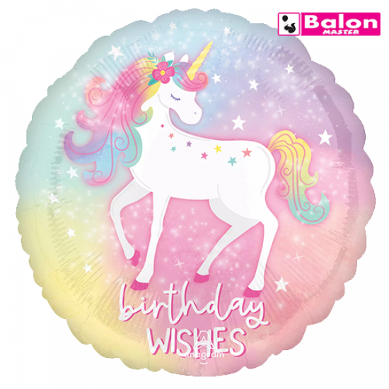 Enchanted unicorn birthday 18in