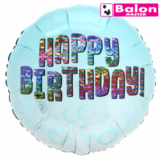 Happy birthday rainbow sequins 18in