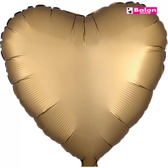 Heart satin luxe gold 17in