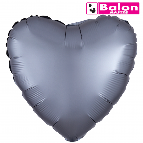 Heart satin luxe graphite 17in