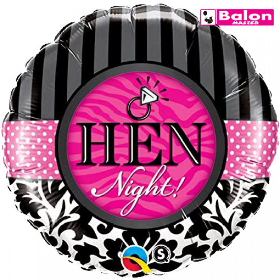 Hen night damask and stripes 18in