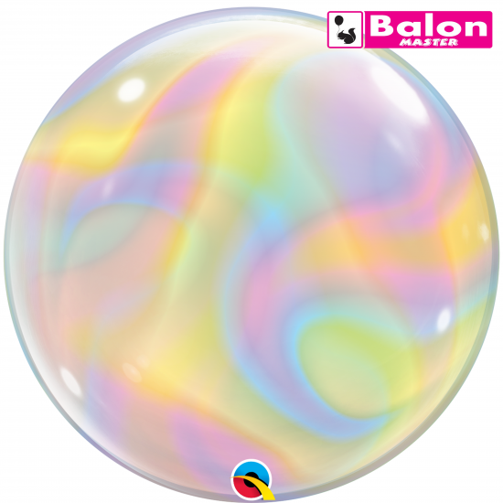 Iridescent swirls bubble 22in