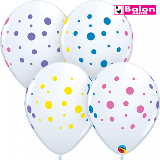 Latex colorful dots 11in