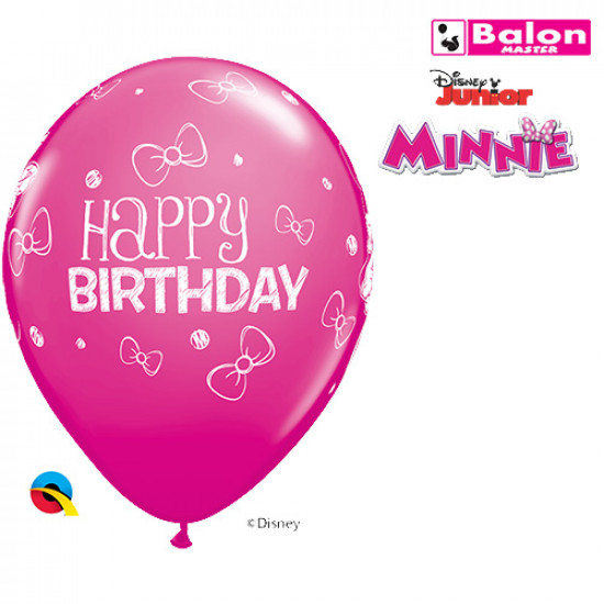 Latex Minnie happy birthday 11in