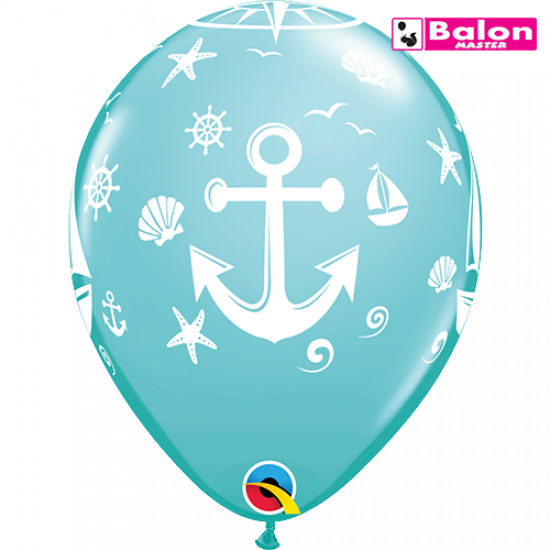 Latex nautical sailboat and anchor 11in