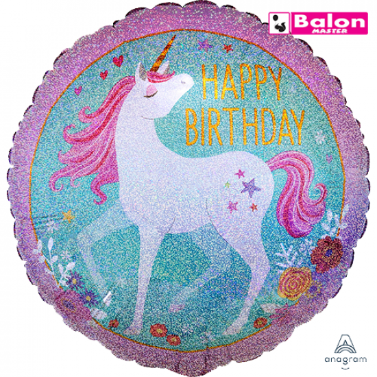 Magical unicorn happy birthday 18in