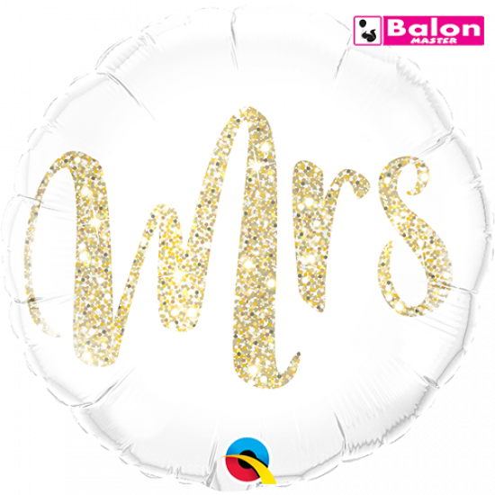 Mrs. glitter gold 18in