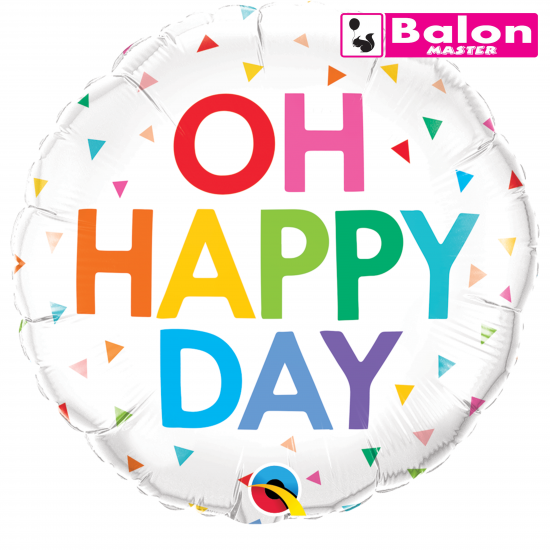 Oh happy day rainbow confetti 18in