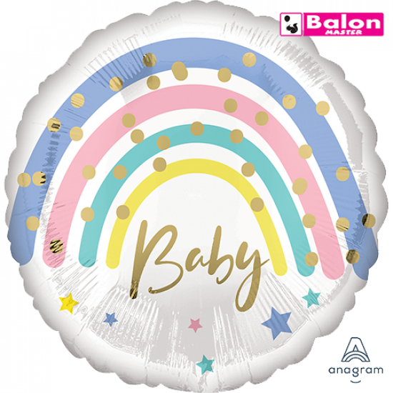 Pastel rainbow baby 18in