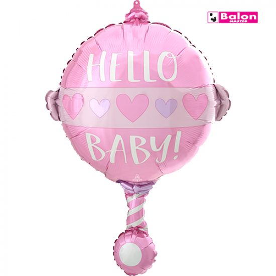 Shape baby girl rattle