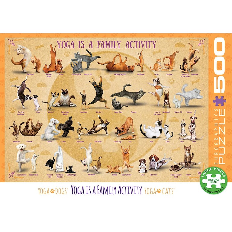 Eurographics Yoga is a Family Activity 500-Piece Puzzle 6500-5354