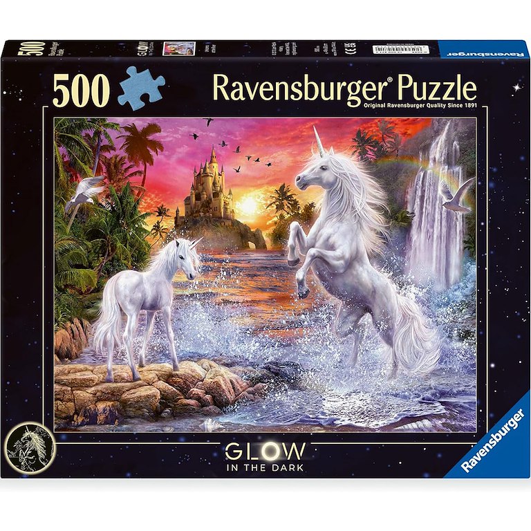 Ravensburger puzzle (slagalice) - 500pcs Jednorog na reci RA12000471