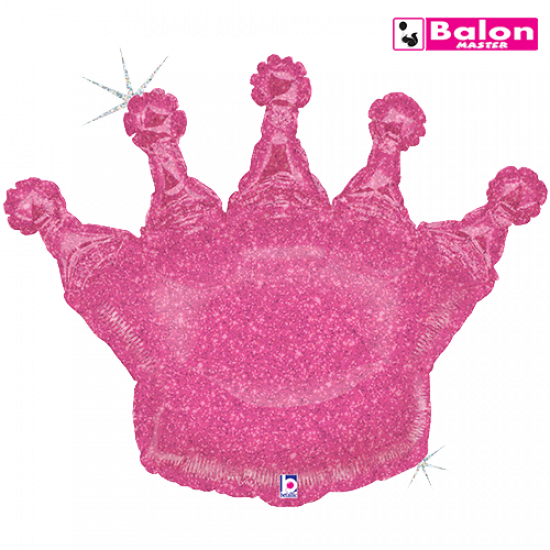 Shape glittering crown pink