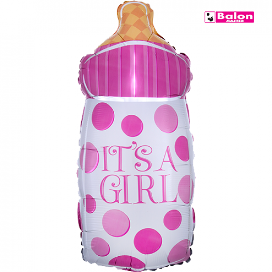 Shape its a girl baby bottle