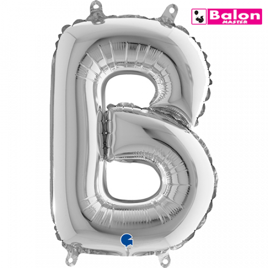 Silver letter B 14in