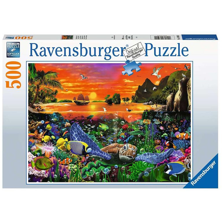 Ravensburger puzzle (slagalice) 500pcs Vesele kornjače RA16590