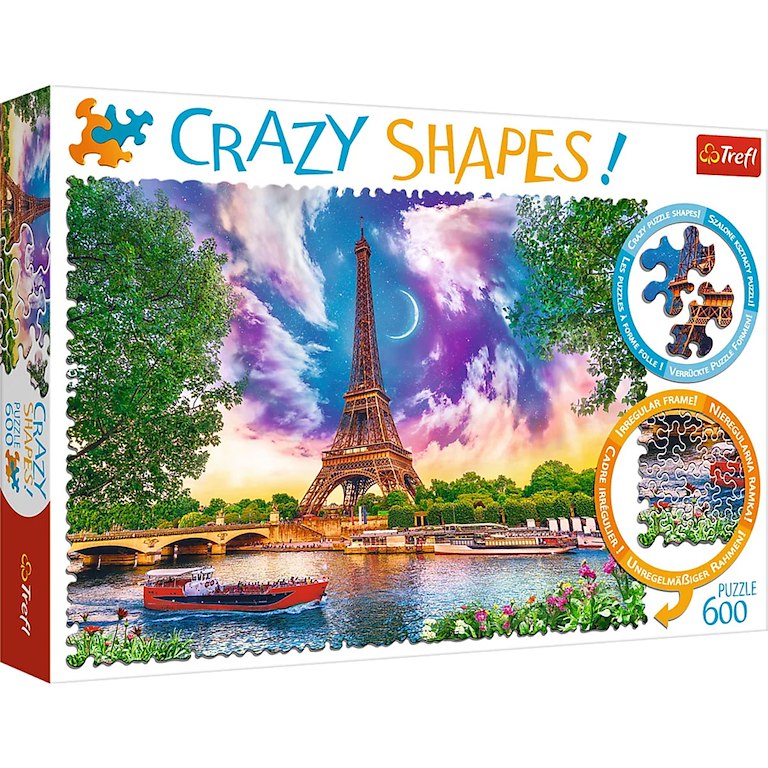Trefl Puzzle 600 pcs Crazy Shapes - Sky over Paris 11115