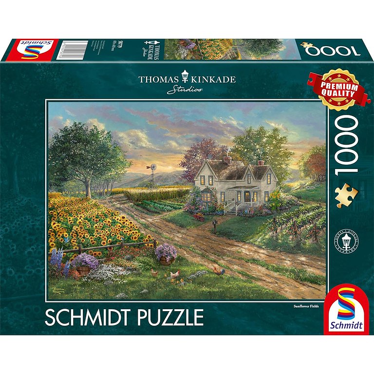 Schmidt puzzle 1000 pcs Thomas Kinkade Sunflower Fields 58779